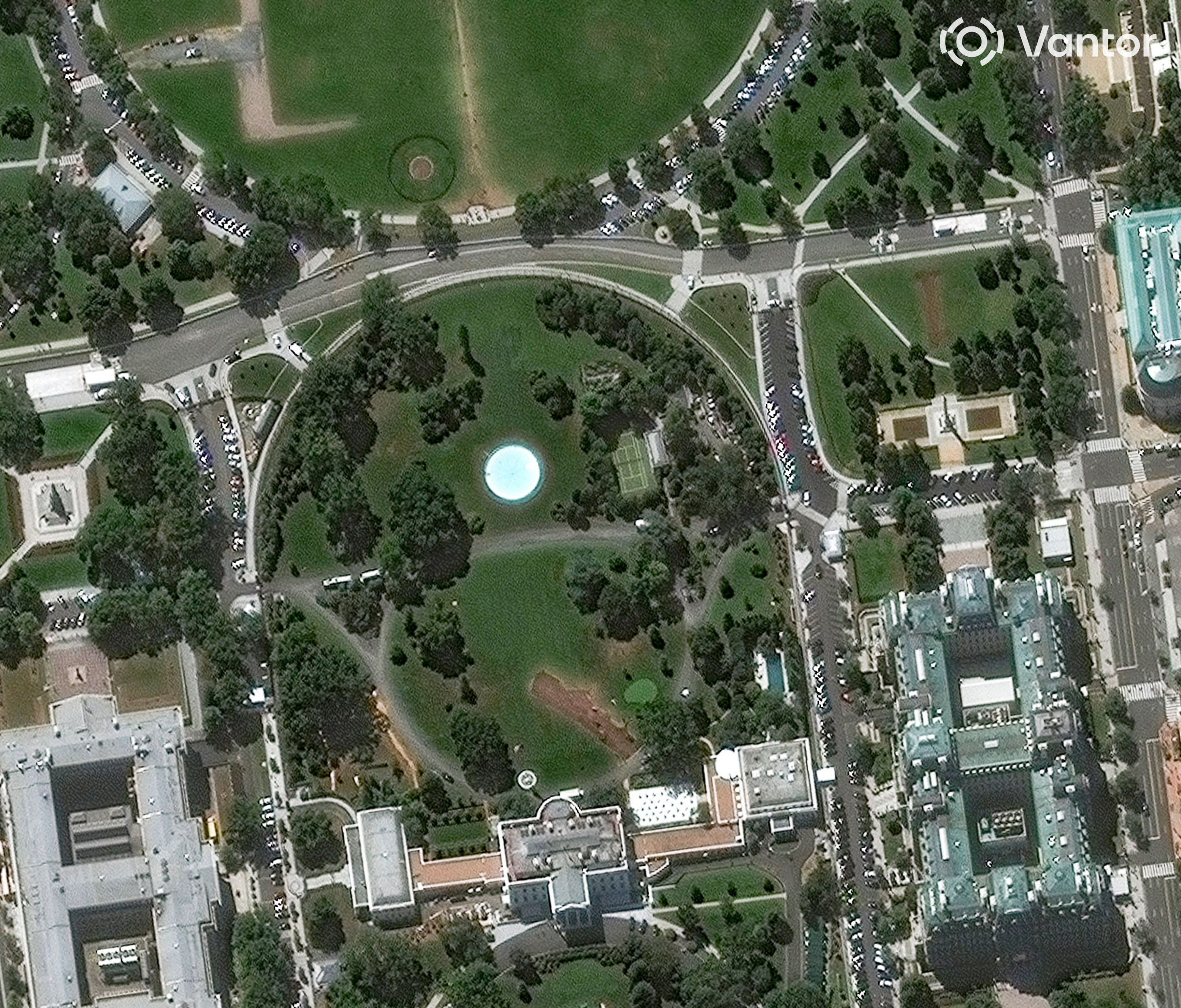 New satellite images show White House ballroom construction, UFC bout cage