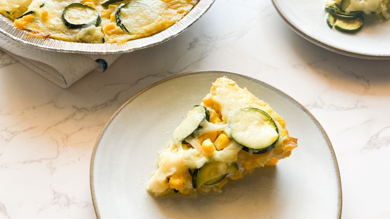 Simple zucchini corn pie