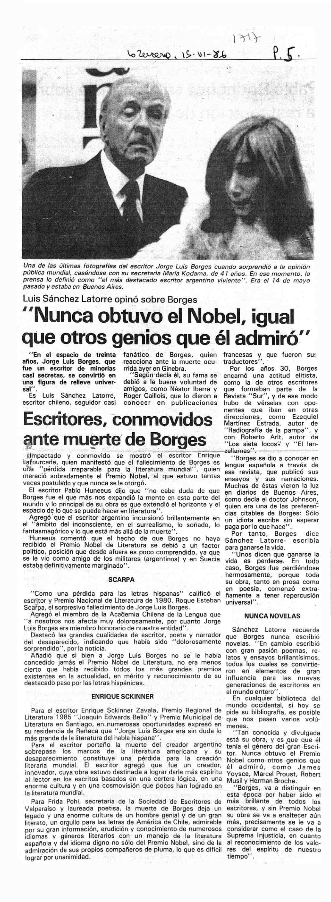 Jorge Luis Borges a 40 años de su partida: el mito que se despojó de la ...