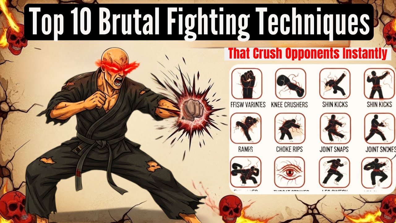 Top 10 brutal fighting techniques everyone must know | Deadly moves for ...