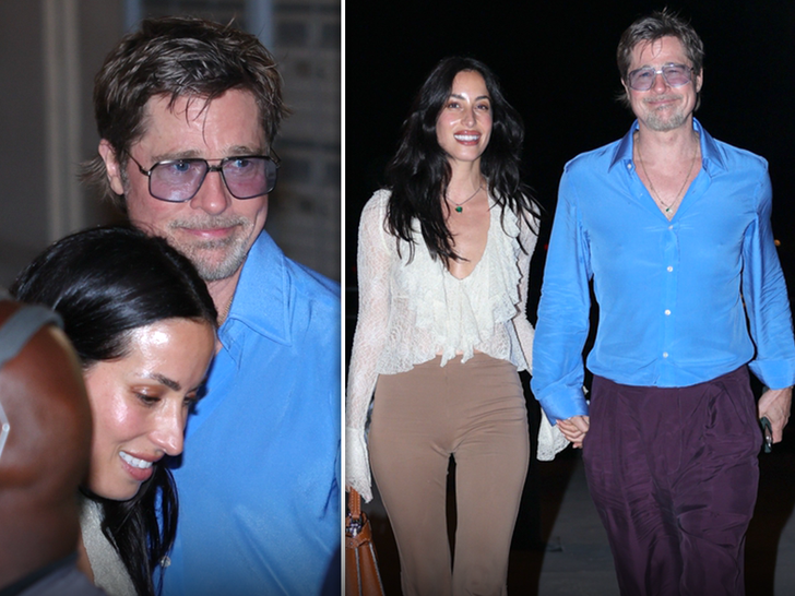 Brad Pitt & Ines de Ramon grinning in Paris after his son drops 'Pitt ...
