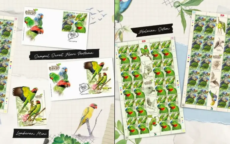 M’sian parrots take flight in Pos Malaysia stamp collection