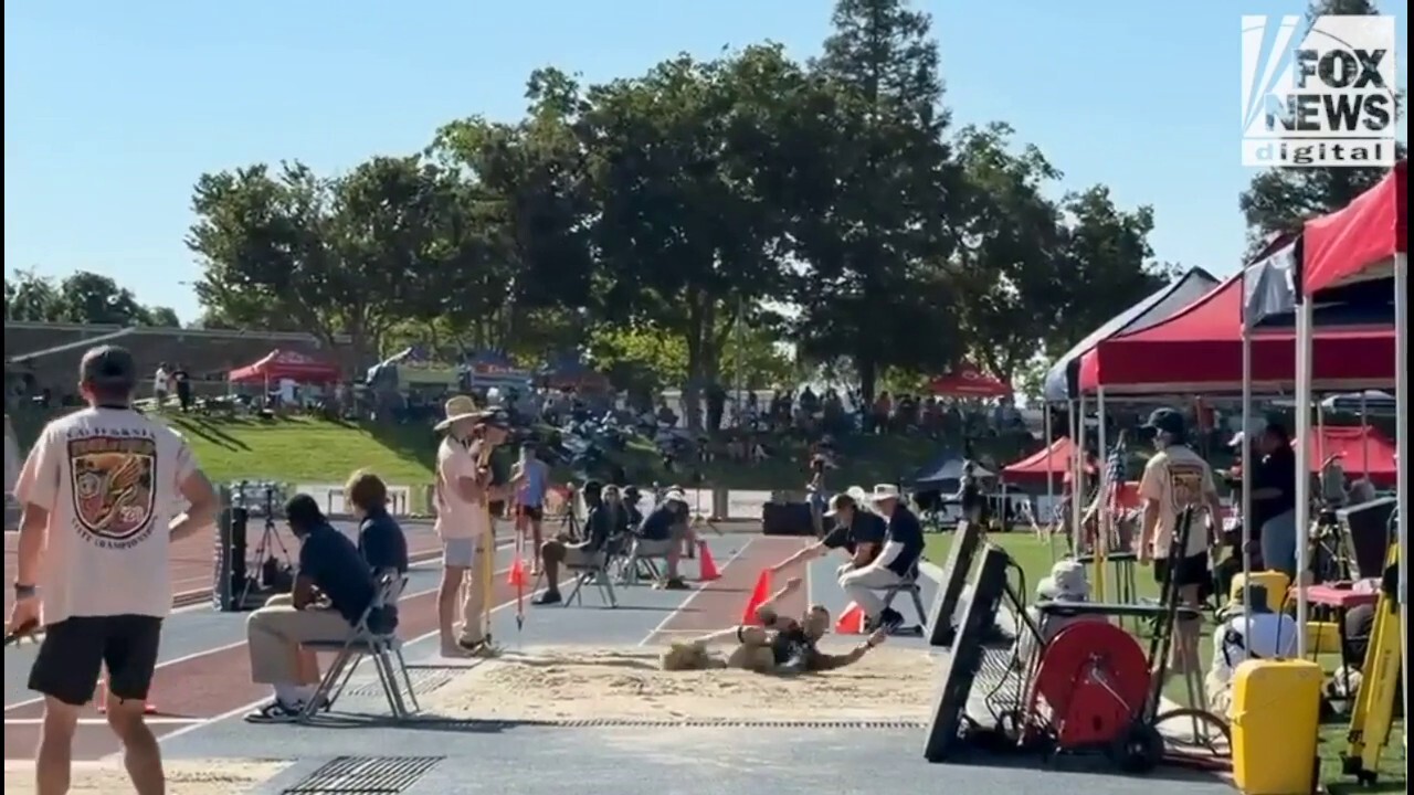 Trans athlete AB Hernandez competes in girls’ long jump at California ...