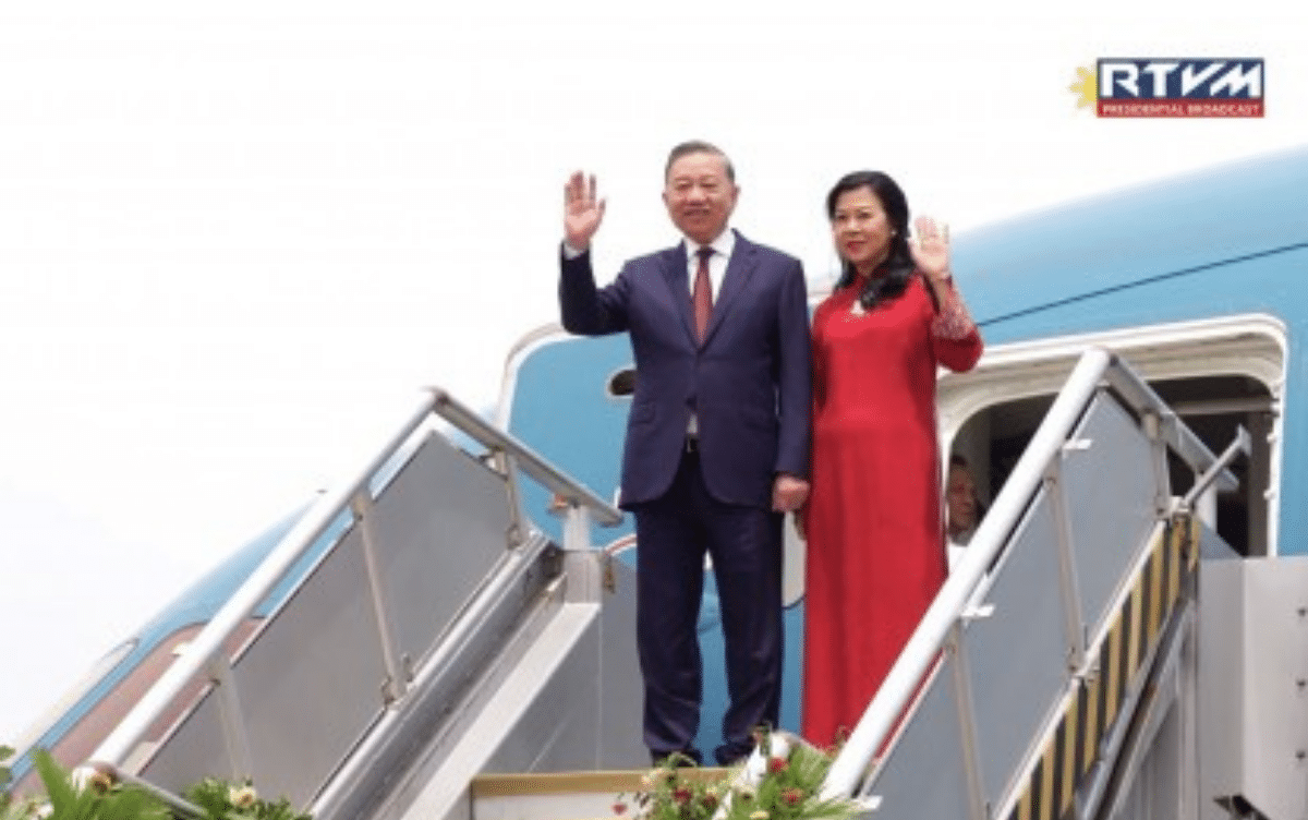 Vietnam President To Lam arrives in PH for state visit