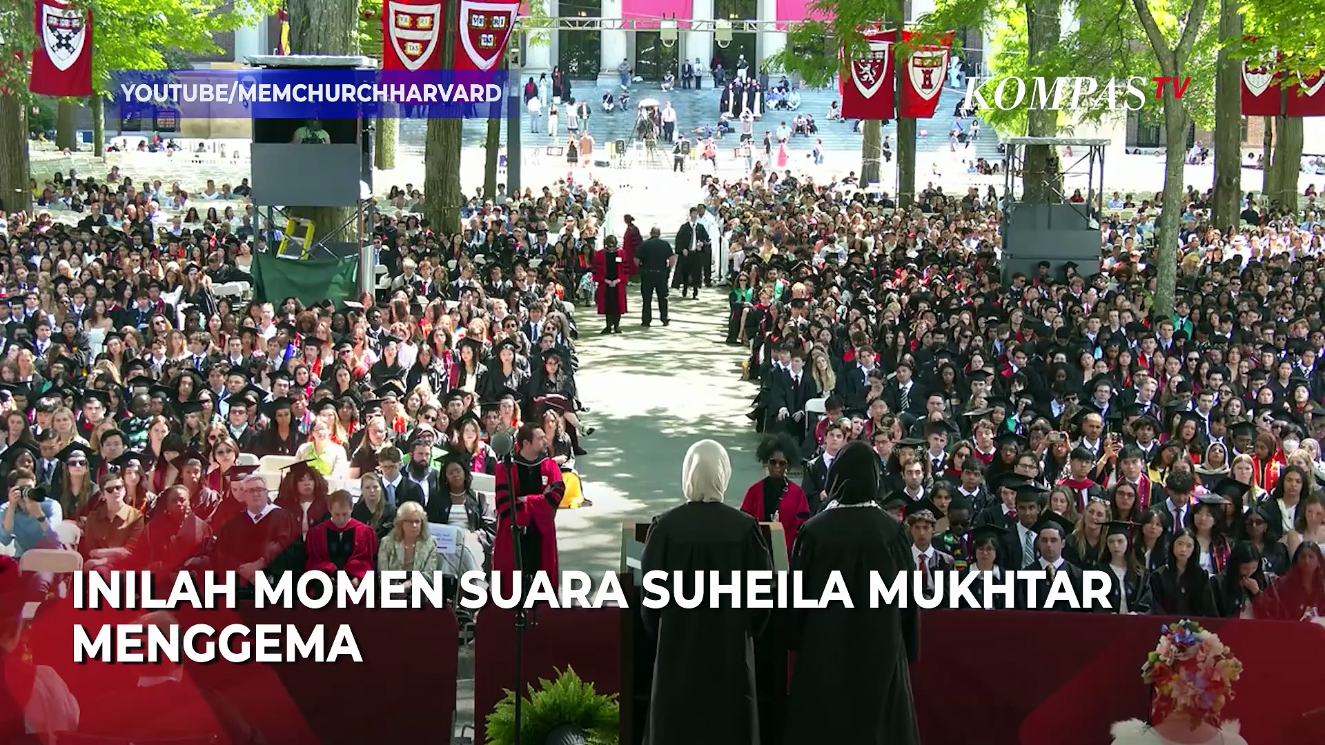 Momen mahasiswi Harvard baca surat Al-Alaq saat acara kelulusan