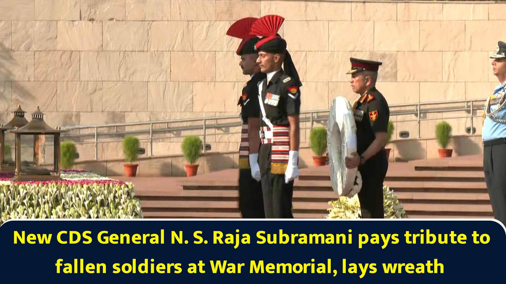 New CDS General N S Raja Subramani pays tribute to fallen soldiers at ...
