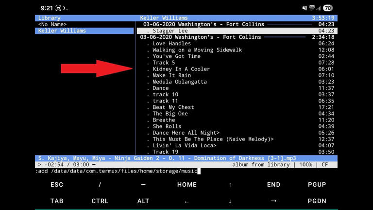 I figured out how to run my favorite Linux TUI music player on Android ...