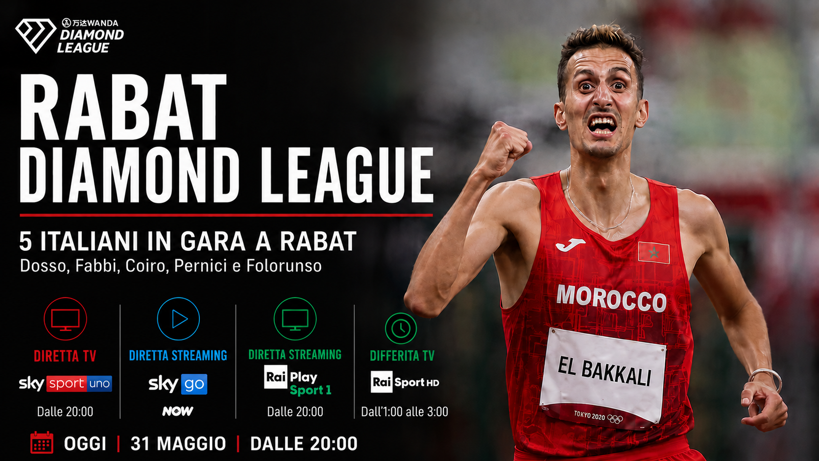 Rabat Diamond League: la sera di re El Bakkali sulle siepi, Dosso e ...