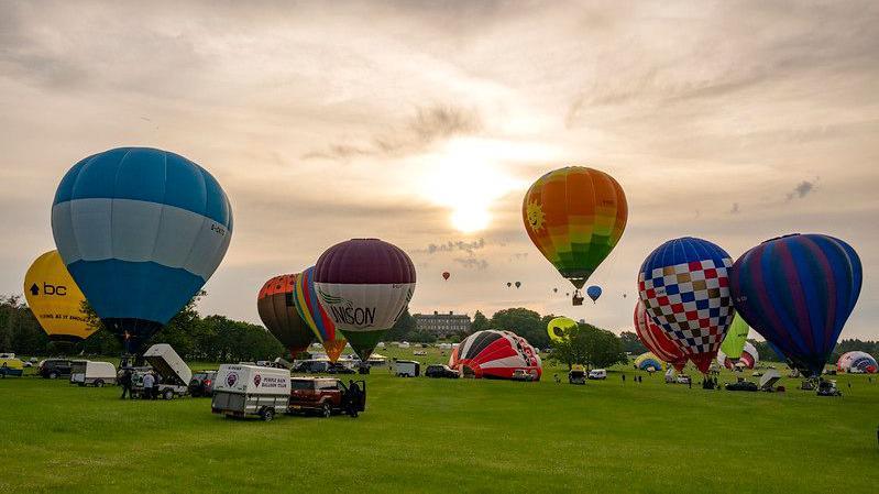 Hot-air balloons take to the skies at festival