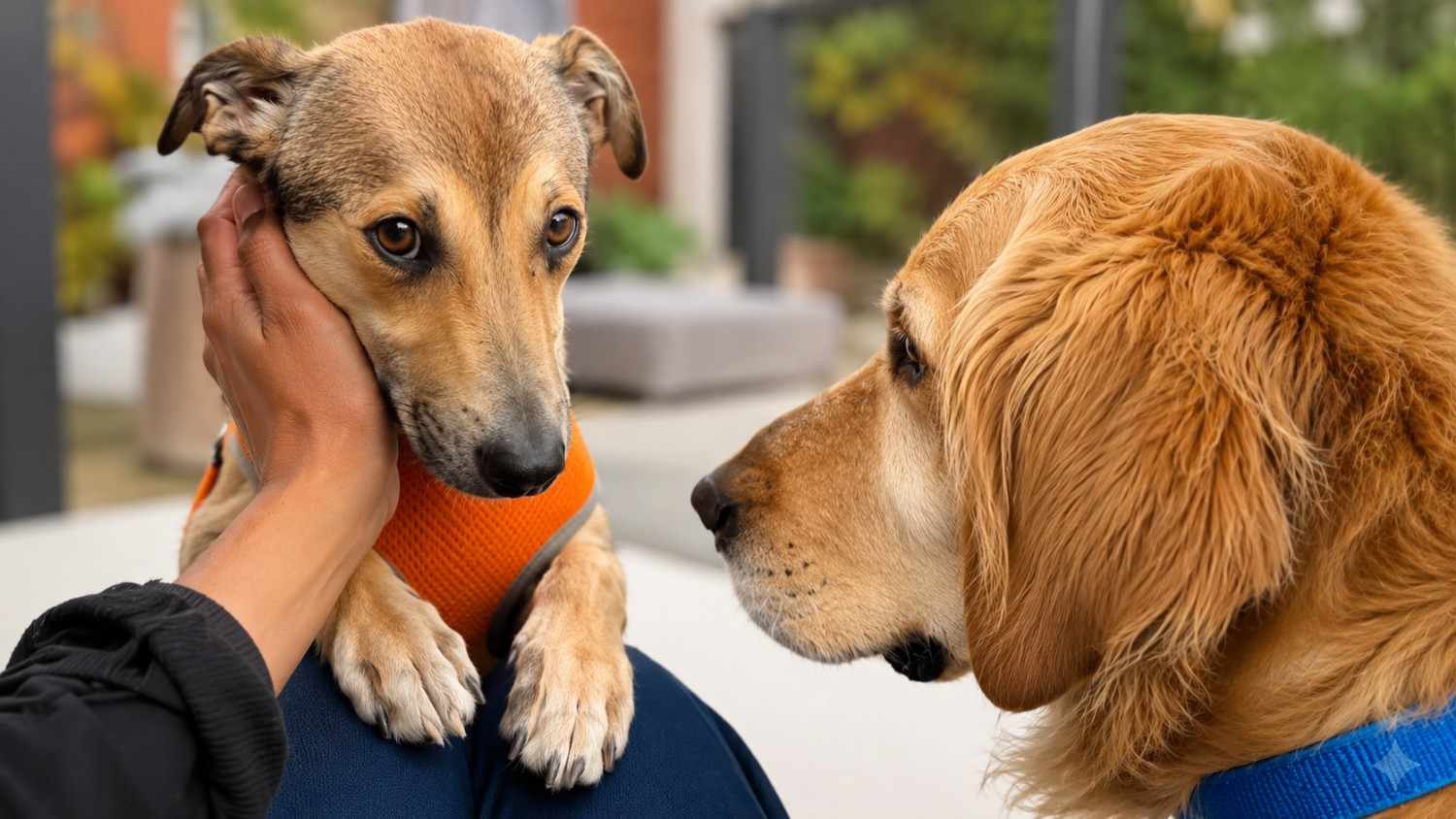 This rescue puppy needed a gentle friend