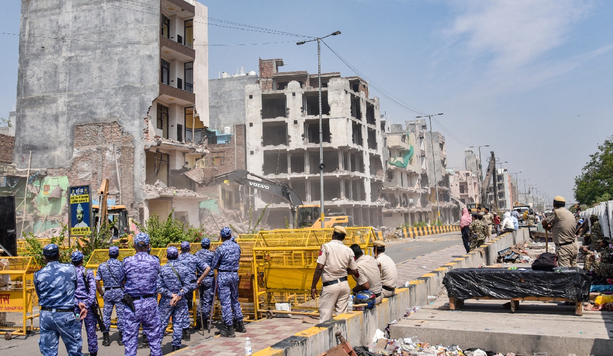 Demolition drive launched in Delhi's Shalimar Bagh to clear encroachments