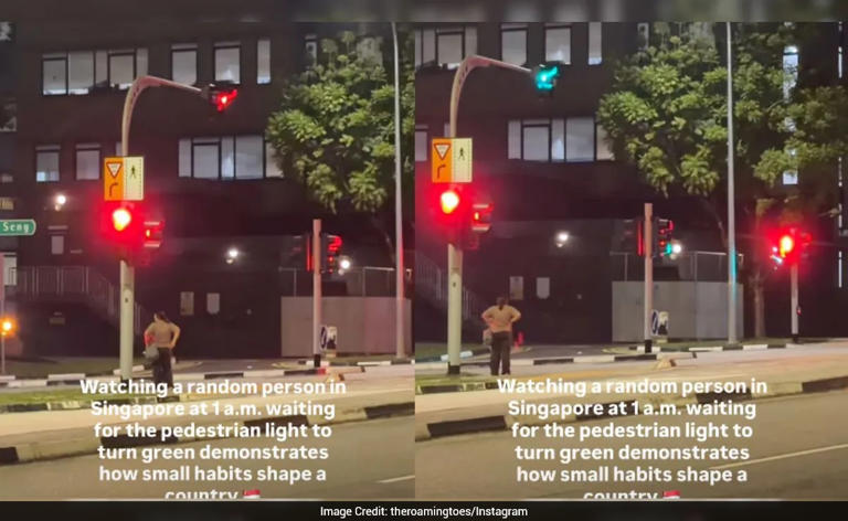 Indian woman praises Singapore's civic sense as pedestrian waits for ...