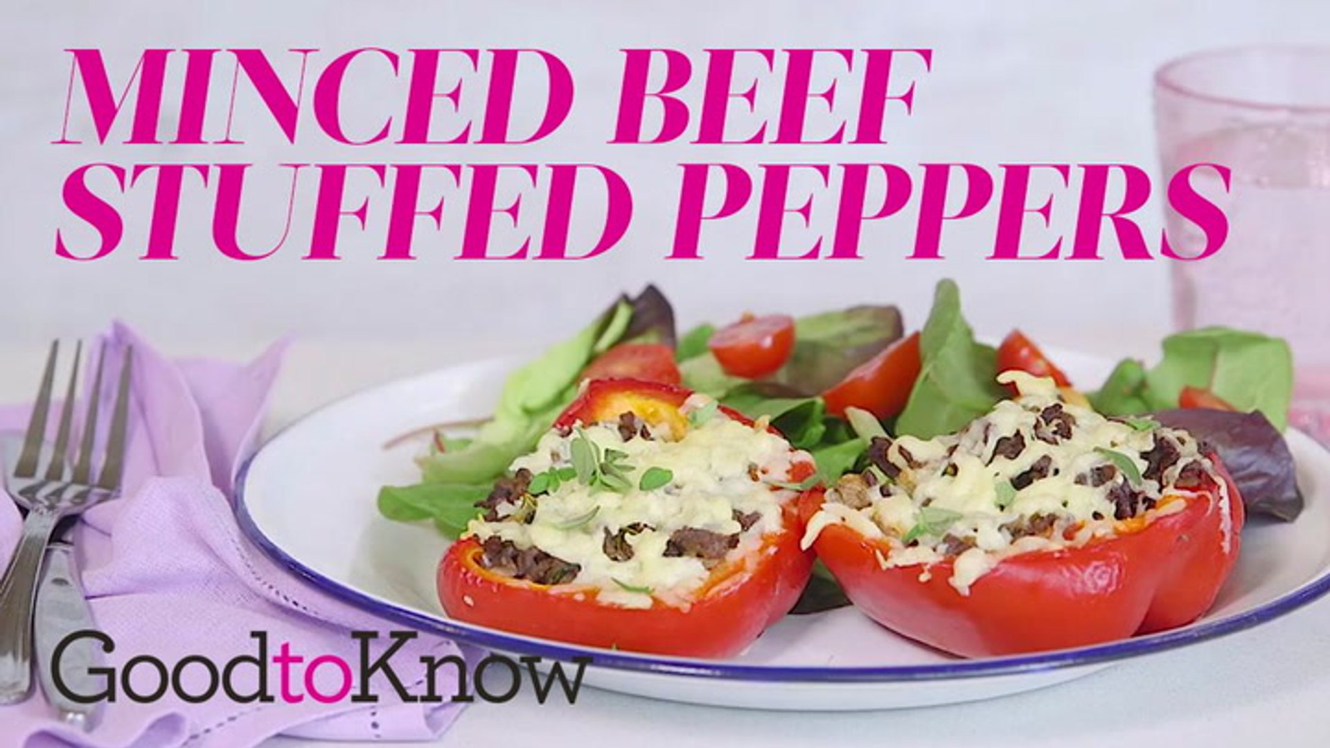 Minced beef stuffed peppers | Recipe