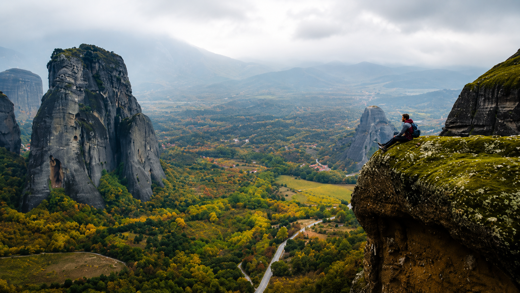 Greece’s ancient monasteries perched among the cliffs