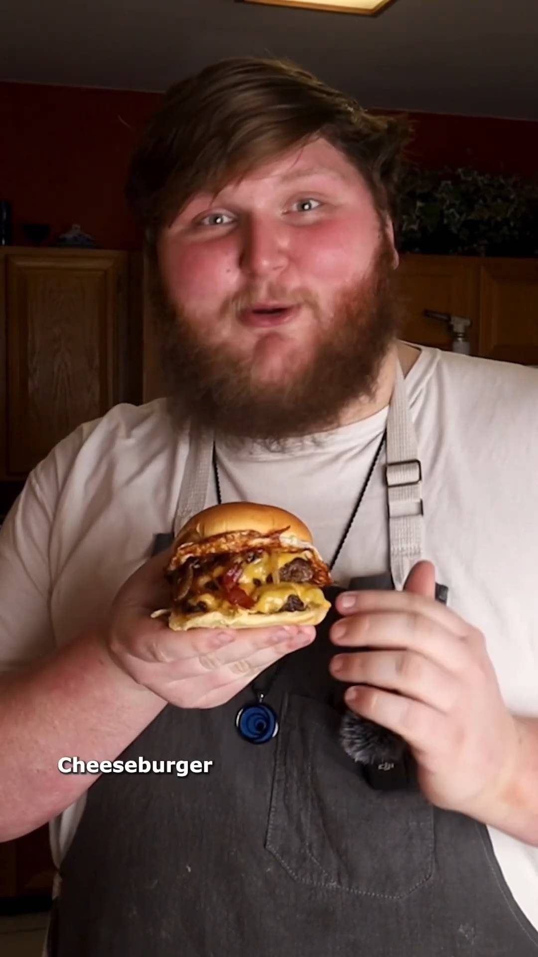 Crispy-edged smashburger with American cheese and grilled onions