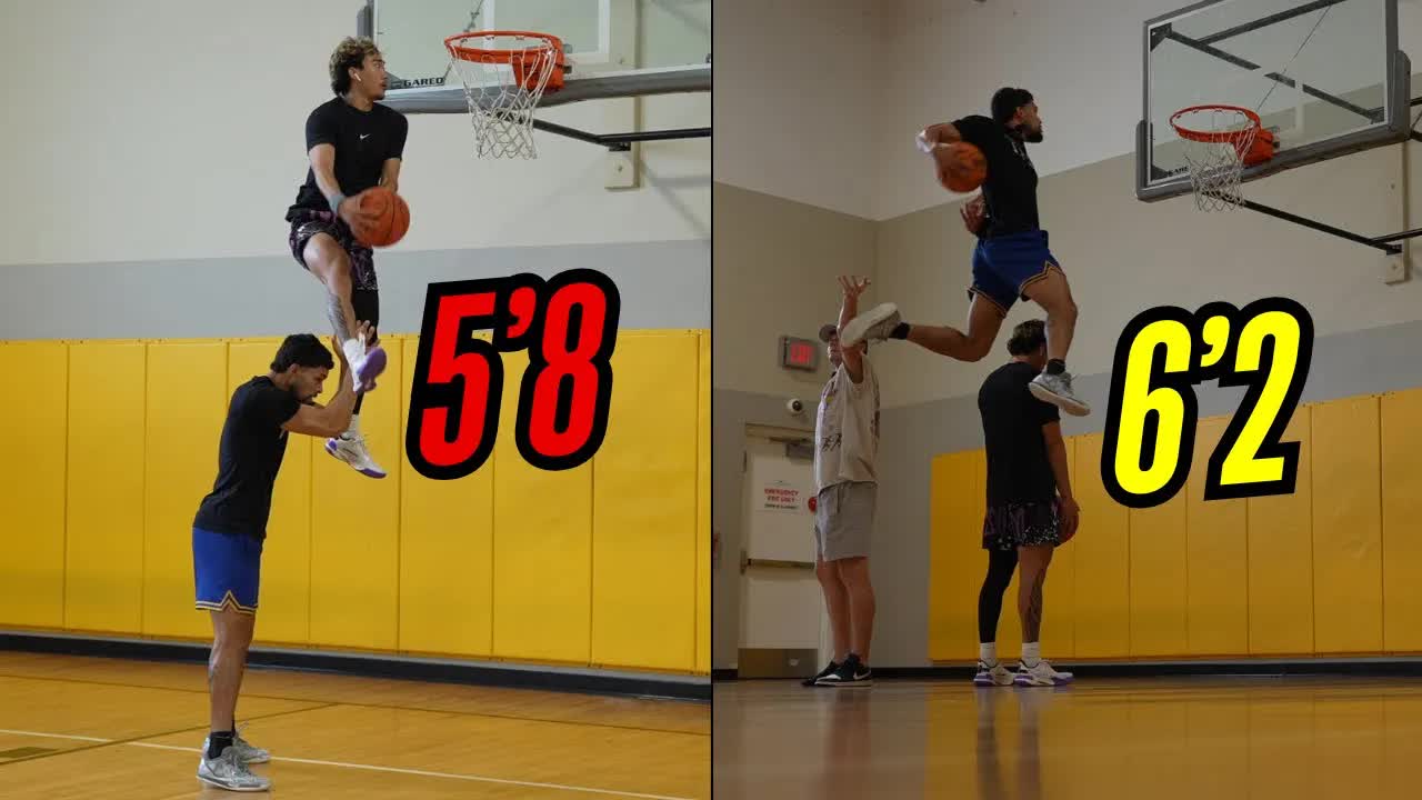 Unbelievable dunks at 58 & 62 inches!