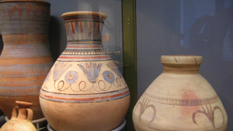Inscribed pottery and funerary goods just came out of Old Kingdom rock ...