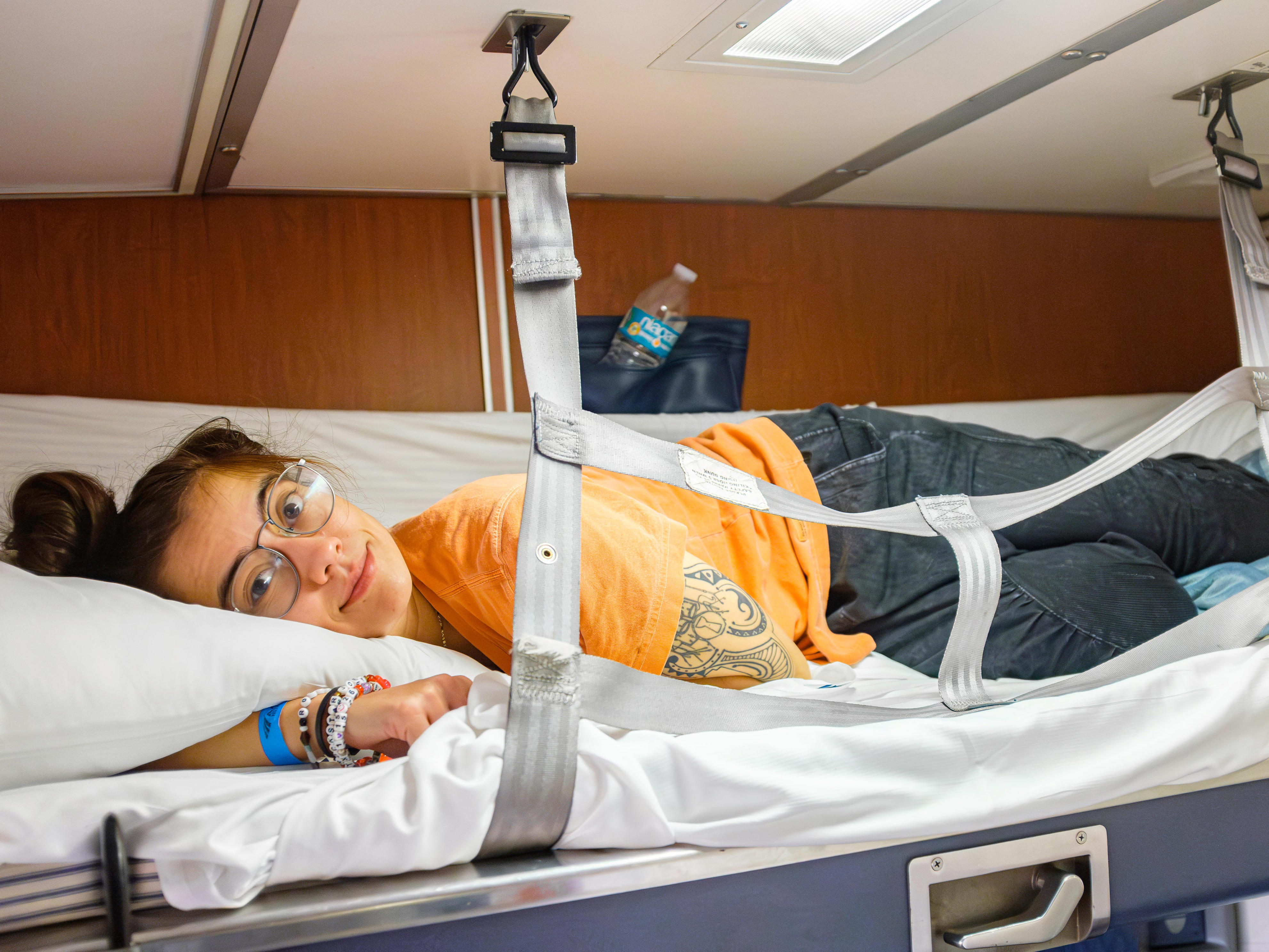 I spent 2 nights in an Amtrak bedroom and tried both bunks. The smaller ...