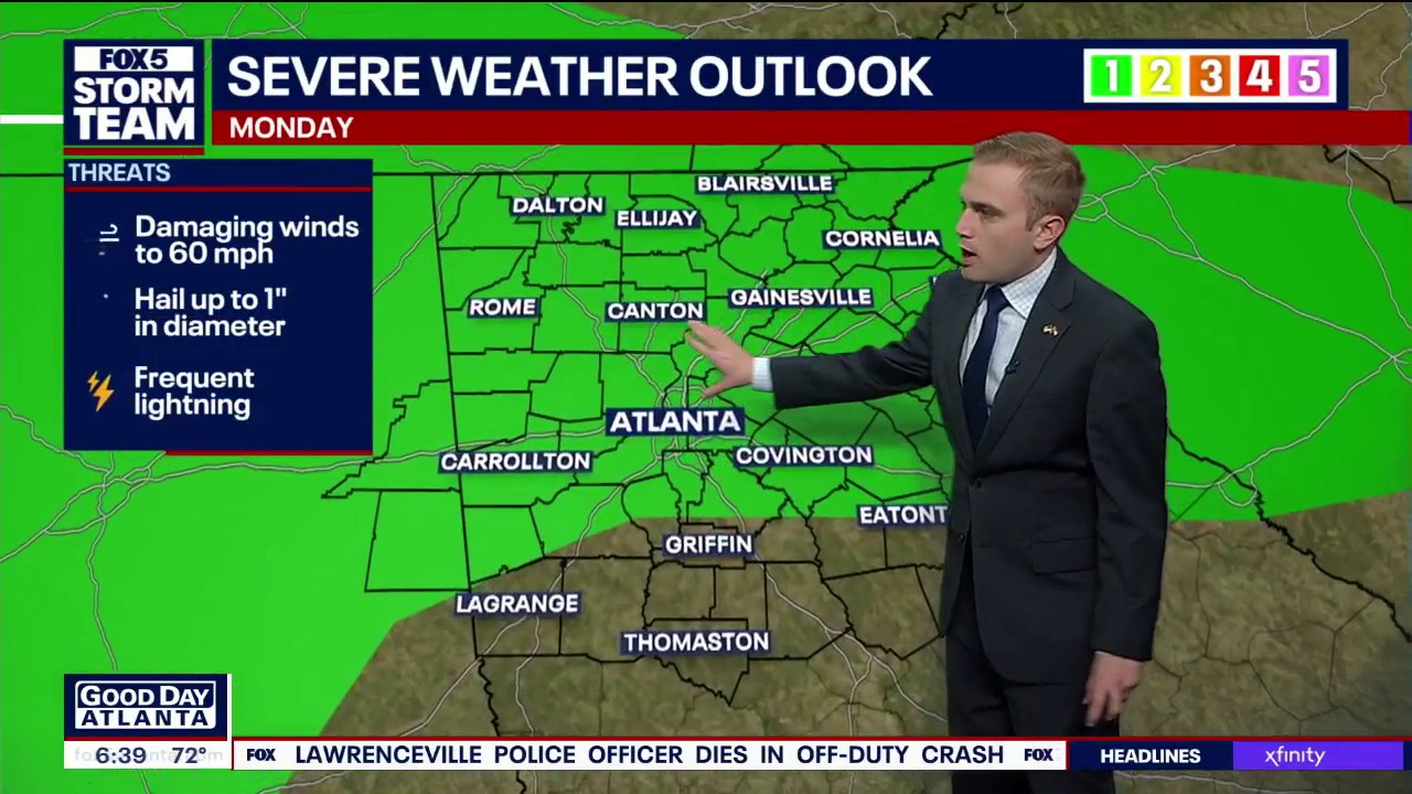 Cloud cover and scattered Sunday showers