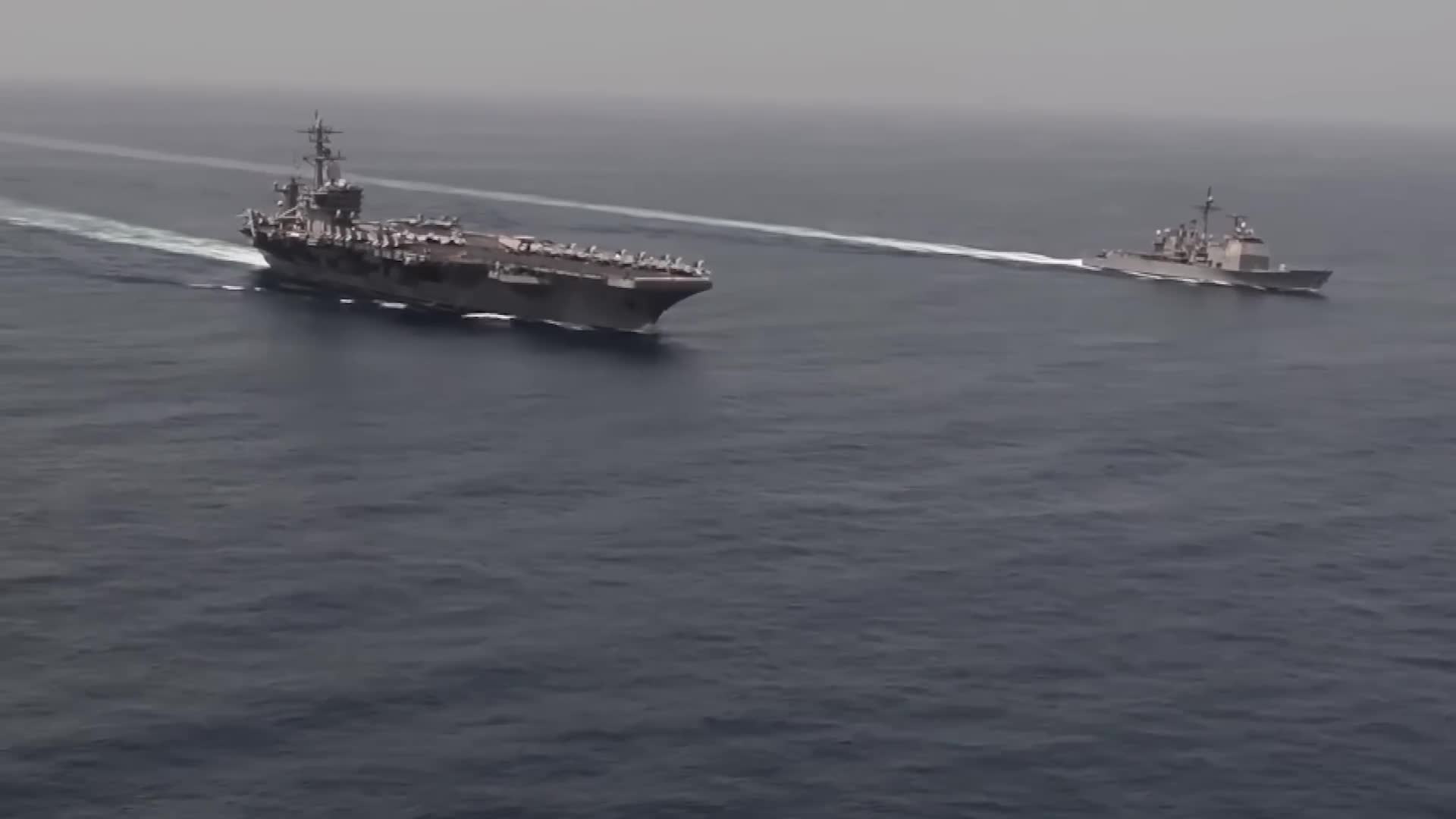 Fishing boat miscalculates carrier strike group response