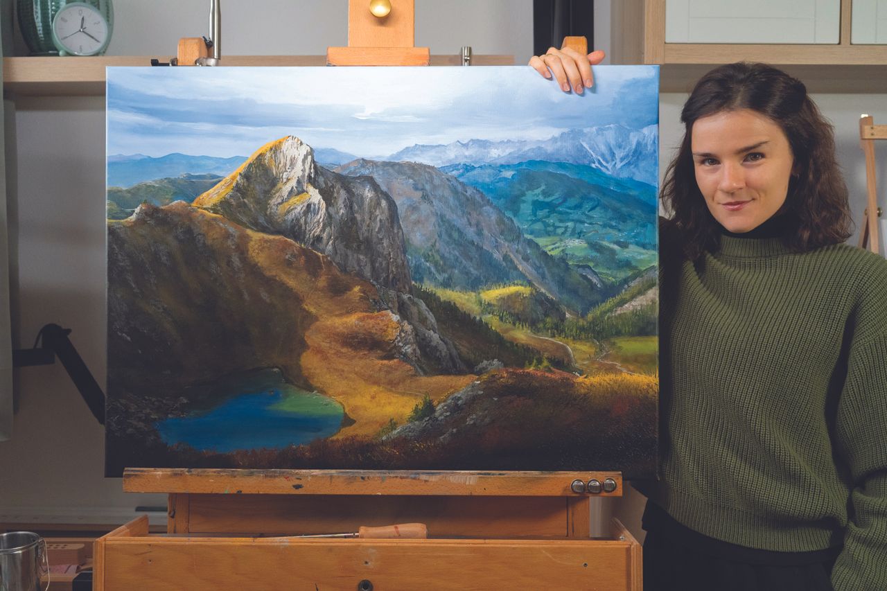 How I kitted out my art studio in a small apartment in the Austrian Alps