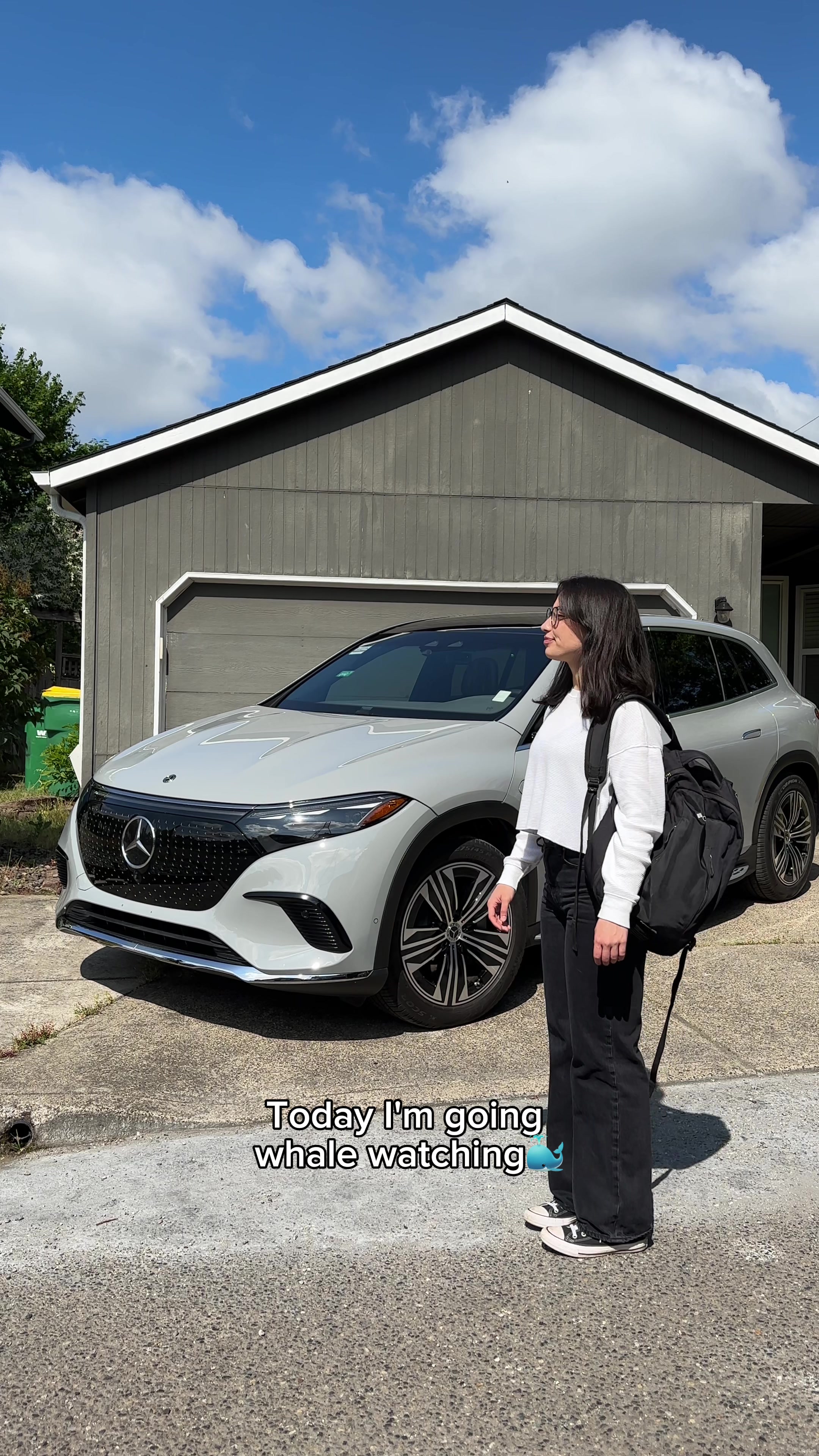 Combining EV road test with scenic coastal whale observation