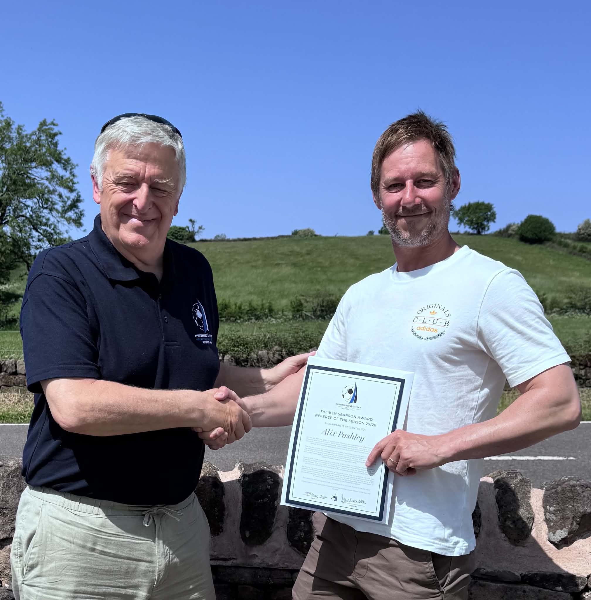 Officials honoured in Chesterfield grass-roots football league