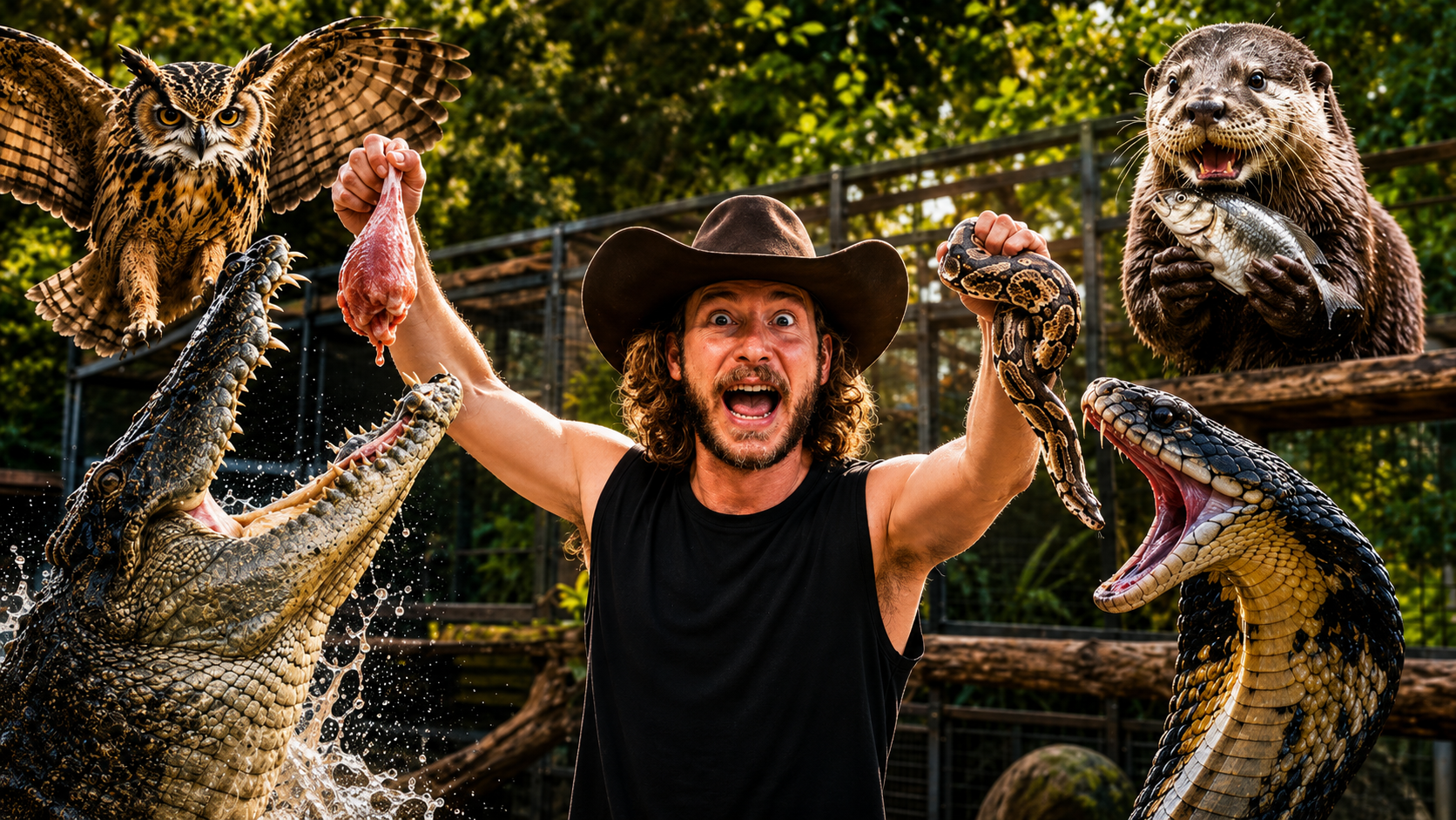 Feeding my craziest animals!