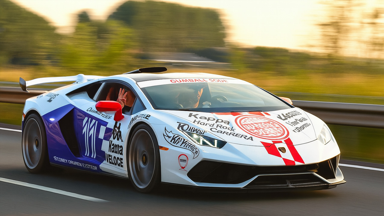 Gumball 3000 supercars take over the highway