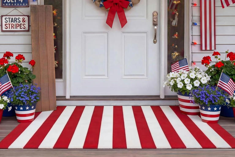 Red, white, and blue porch decor that works all summer, not just on a ...