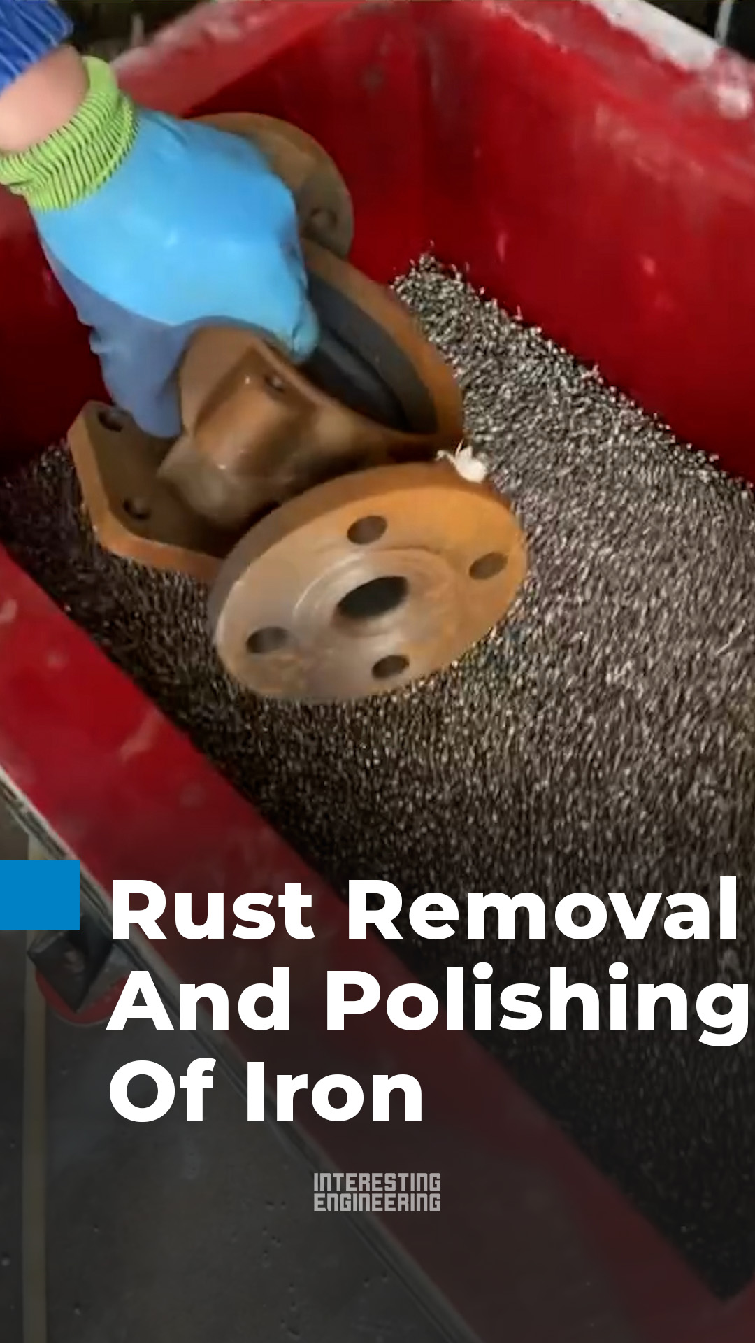 Tumbling rust away with steel media