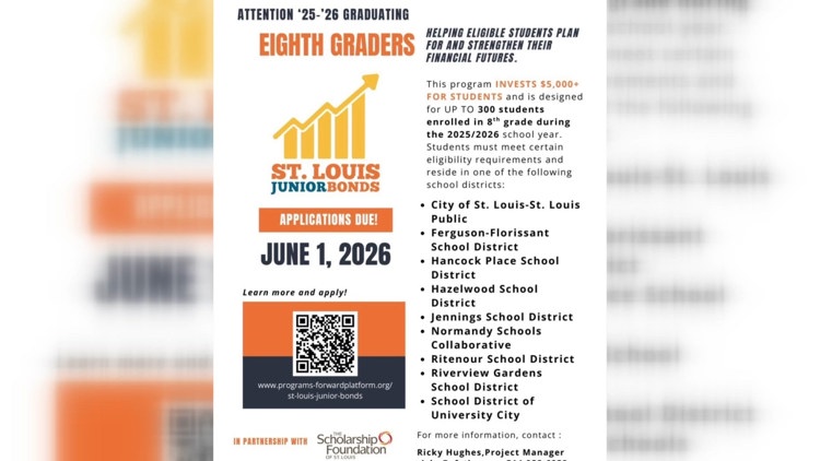 St. Louis Junior Bonds Program offering $5K bonds to 8th graders; here ...