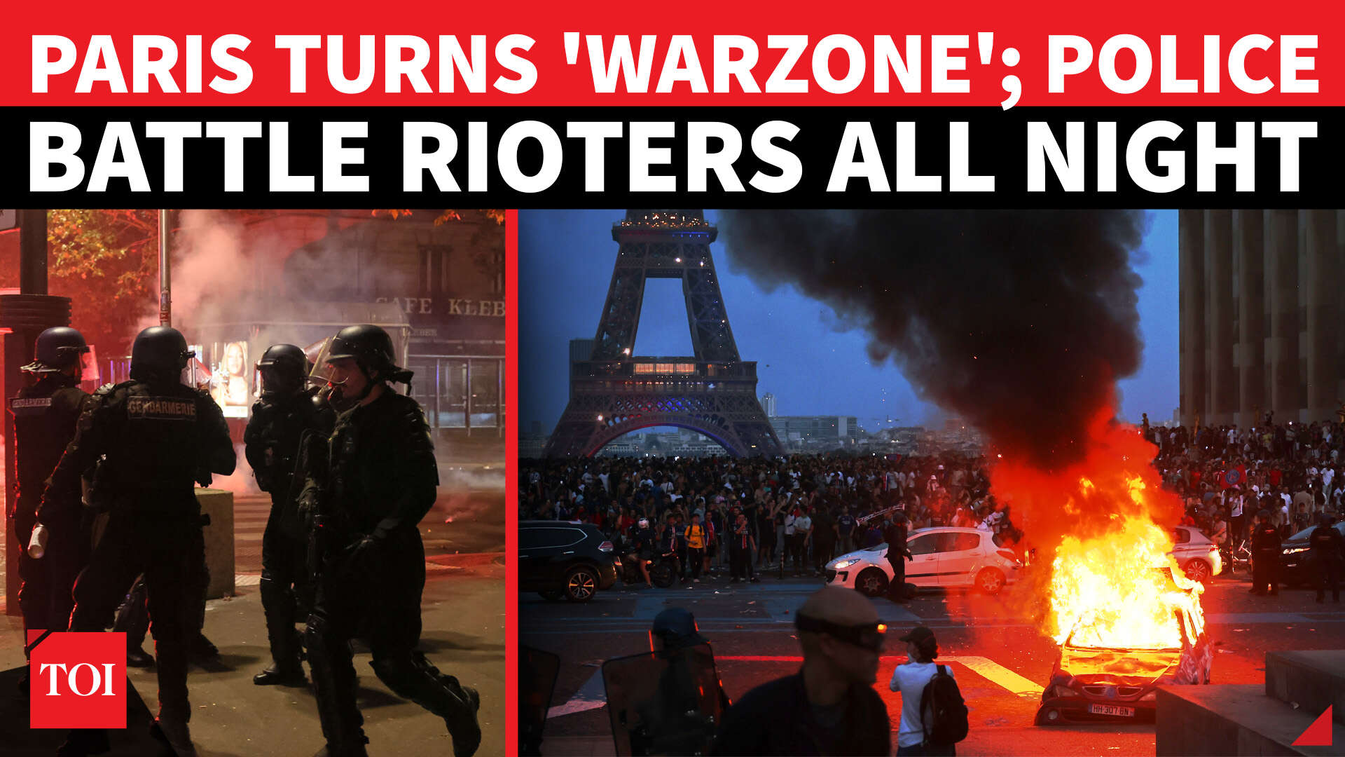 Paris engulfed by riots; streets burn, police injured, hundreds dragged ...