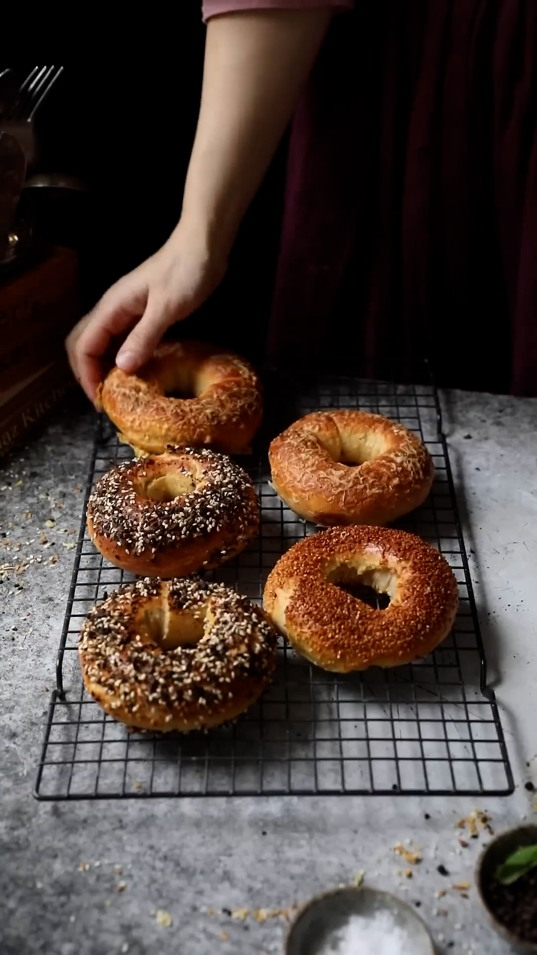 Chewy bagels made with high-protein flour