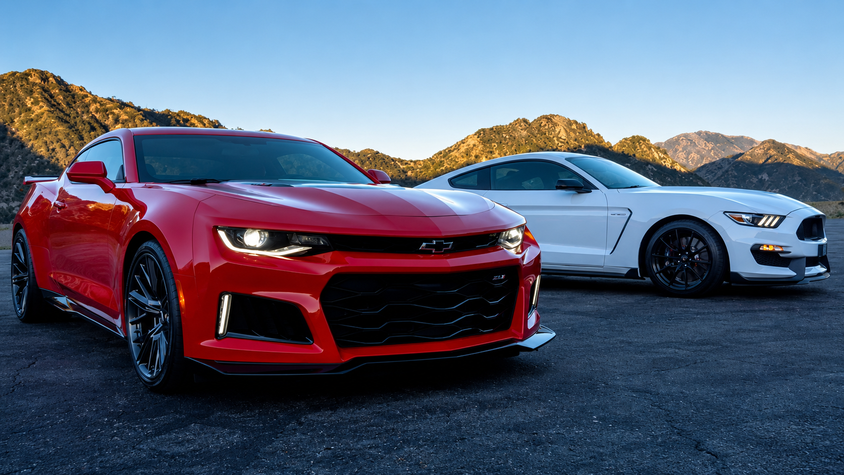 Chevrolet ZL1 and Shelby GT350 take on Angeles Crest Hwy