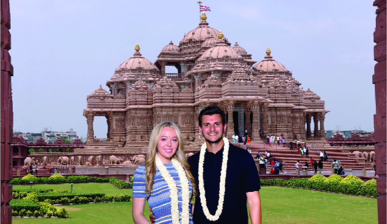 US president's daughter Tiffany Trump, husband Michael visit Akshardham ...