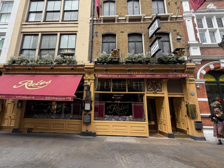 A London institution – Rules restaurant