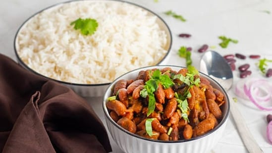 Simple and nutritious rajma chawal recipe brings together creamy kidney ...