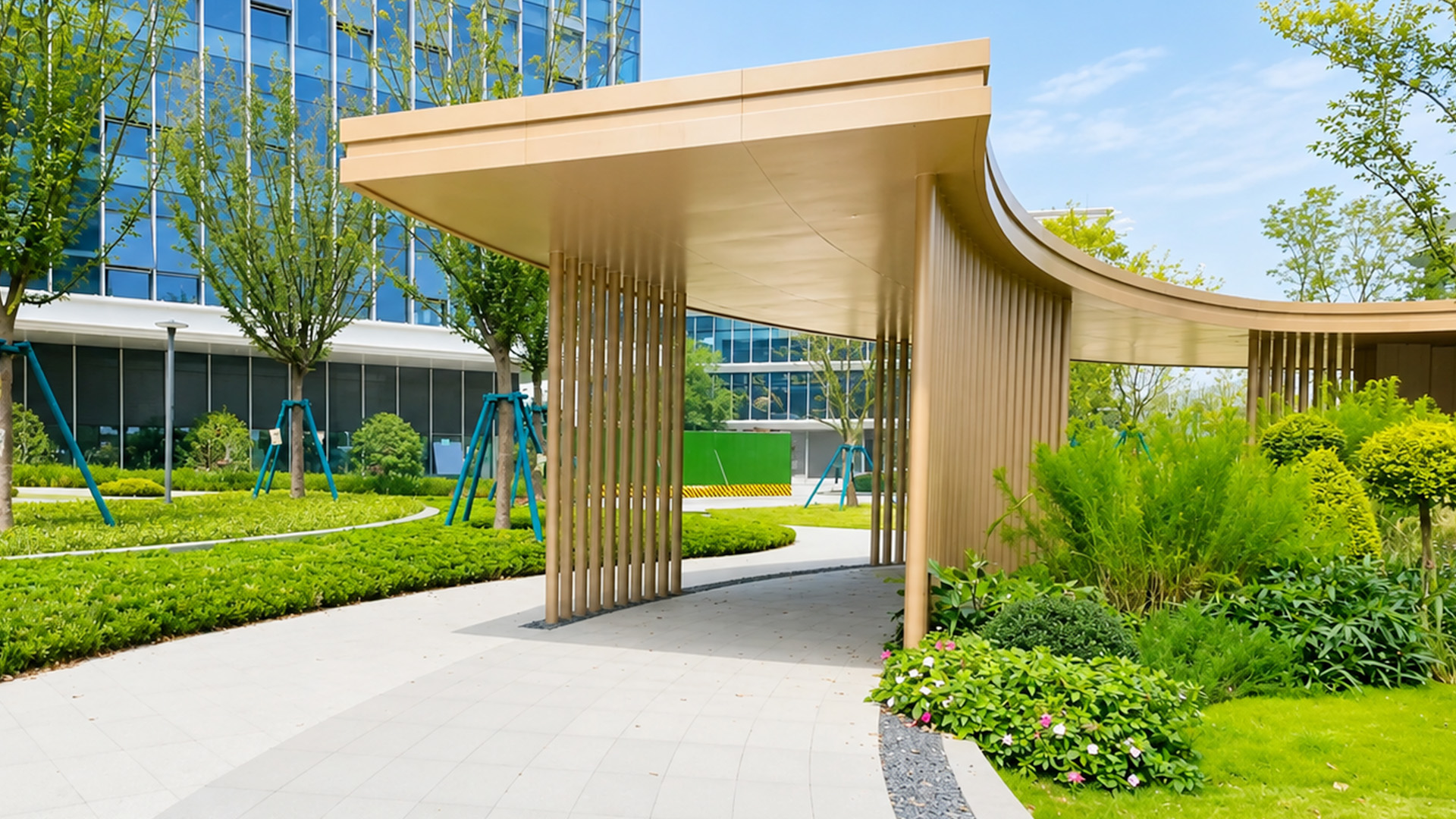 The hidden urban garden surrounding China’s modern workspaces