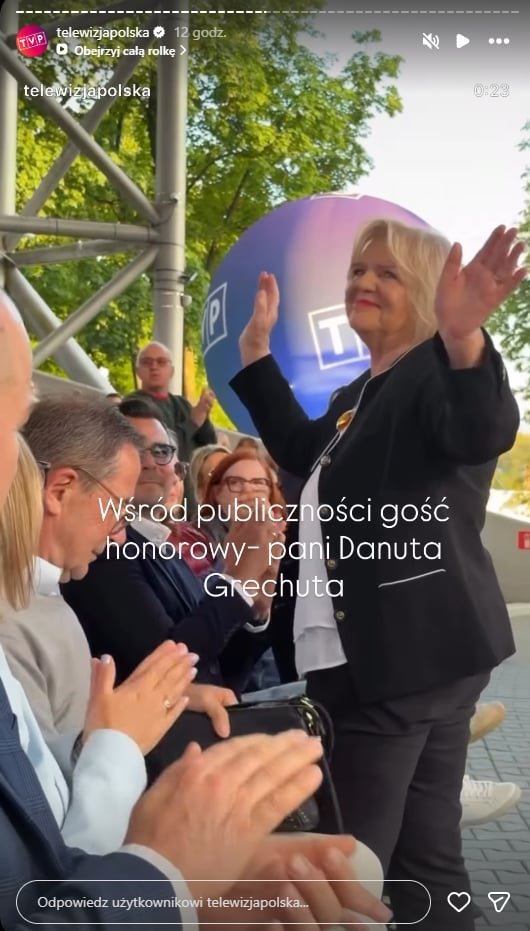 Wdowa po Marku Grechucie poruszona do łez. Cały amfiteatr wstał