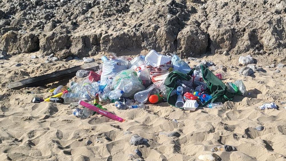'Disgusting' beach litter leaves people upset