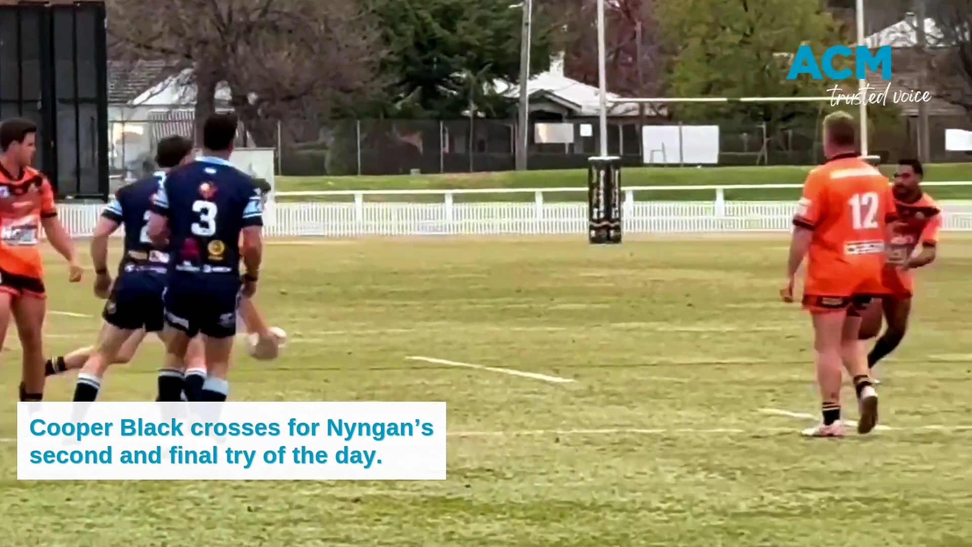 Nyngan Tigers' Cooper Black crosses for their second and final try of ...