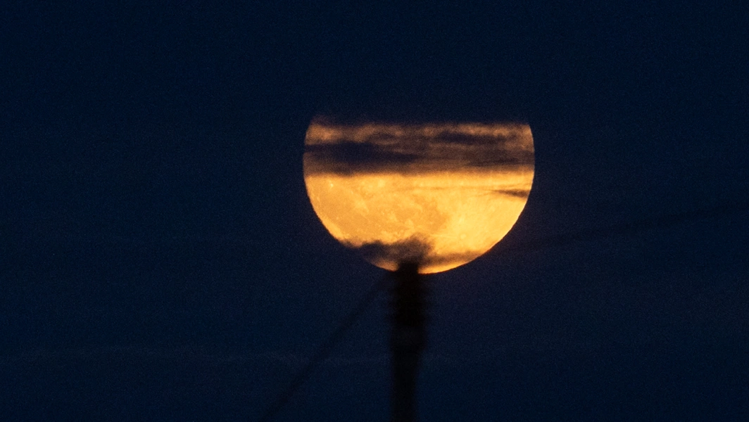 Rare blue moon to align closely with Antares