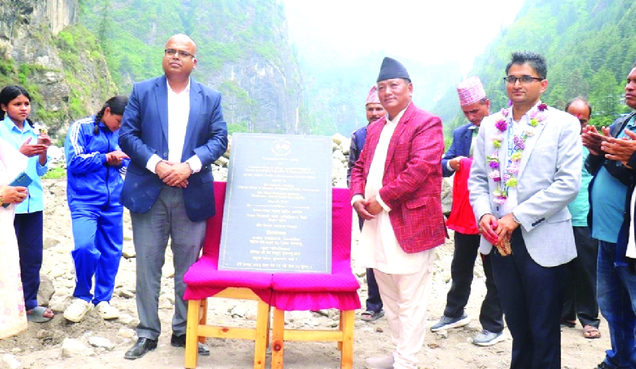 India-funded hospital foundation laid in Nepal's Manang district