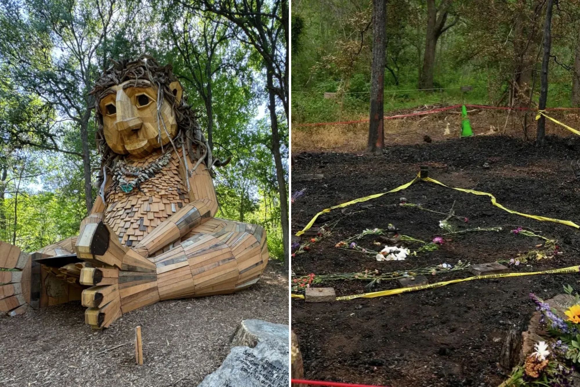 Iconic Texas giant troll burns down in mysterious fire as heartbroken ...