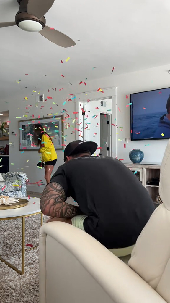 Sharing a playful balloon moment