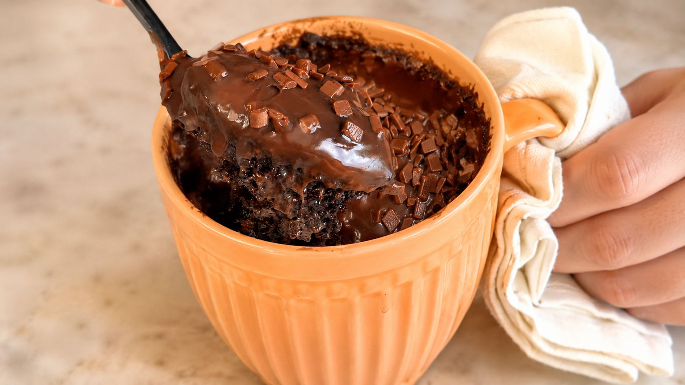 Bateu vontade de doce? O bolo de caneca de chocolate do TudoGostoso que ...