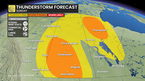 Nickel-sized hail, gusty winds: Parts of the Prairies face severe ...