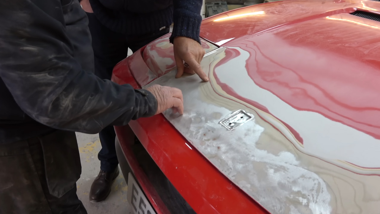 Discovering multiple layers of fake filler inside iconic Ferrari