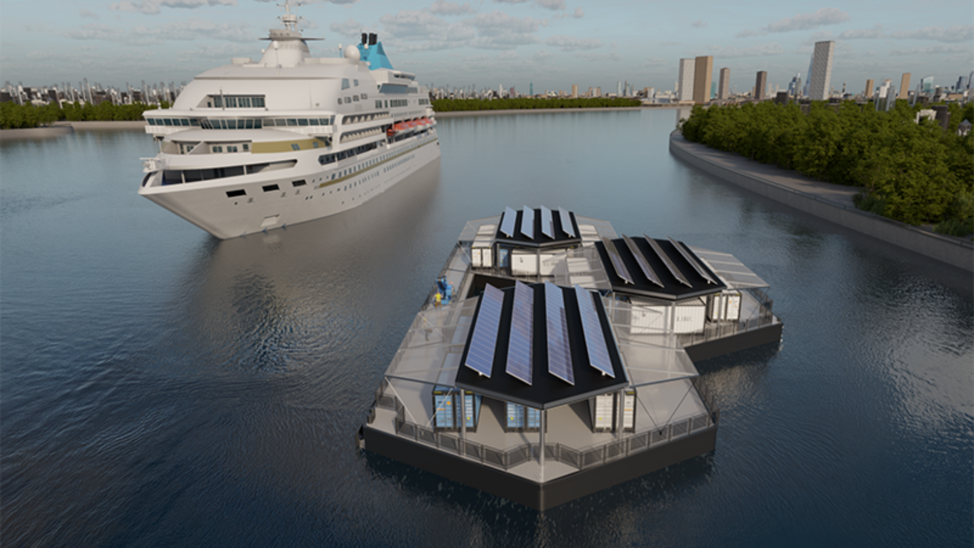 World’s first floating 45 MWh hydrogen hub validated to power ships ...